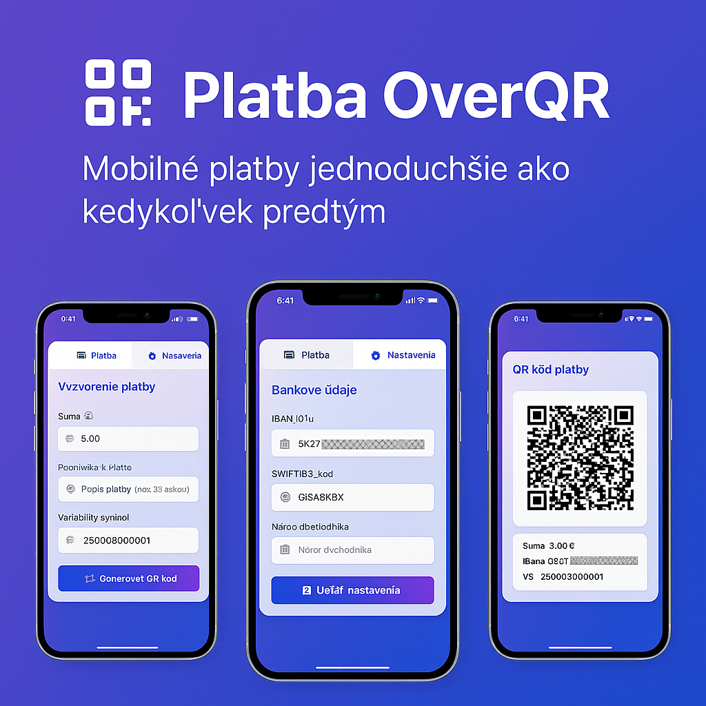 Platba OverQR – Rýchle a jednoduché platby QR kódom